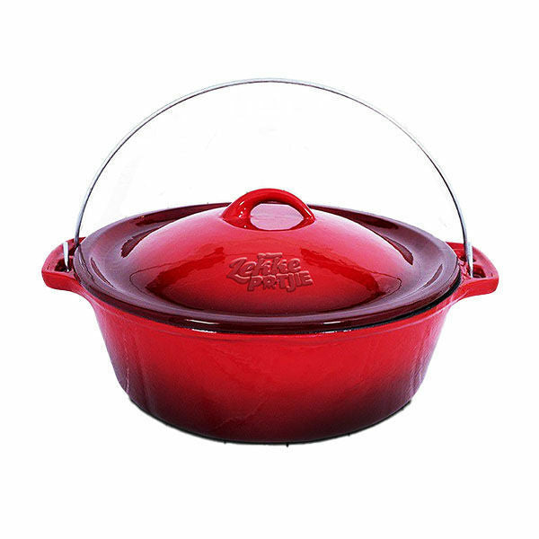 Cast Iron Enamel Coated Potjie Bake Pot - Various Colors - 5L – www ...